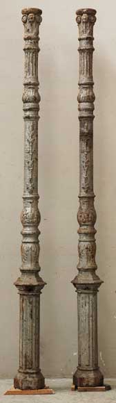 Paire de colonnes en fonte de fer - Colonnes et piliers