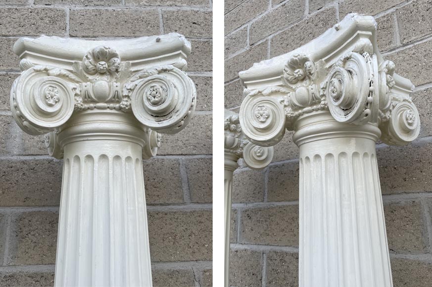 Quatre colonnes de style ionique en plâtre - Eléments architecturaux ...