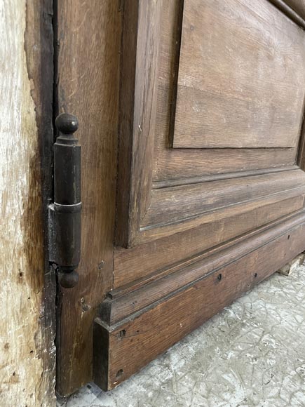 Porte ancienne simple en chêne avec châssis - Portes