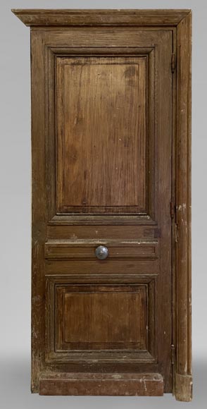 Porte ancienne simple en chêne avec châssis - Portes