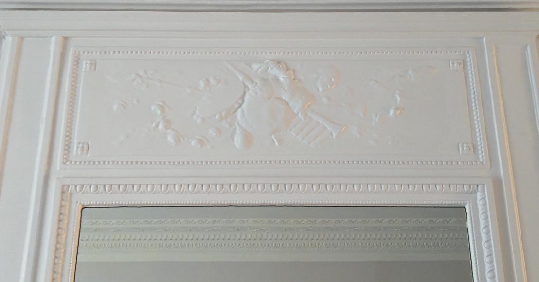 Trumeau de style Louis XVI décor d'instruments de musique - Glaces ...