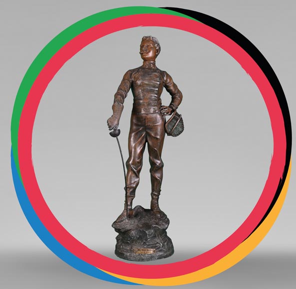 RAPHANEL (d'après), « Quand vous voudrez », statuette d'escrimeur en ...