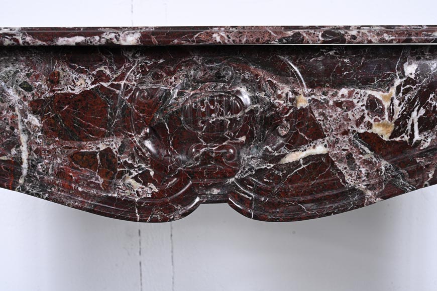 Cheminée de style Louis XV en marbre Levanto - Marbre